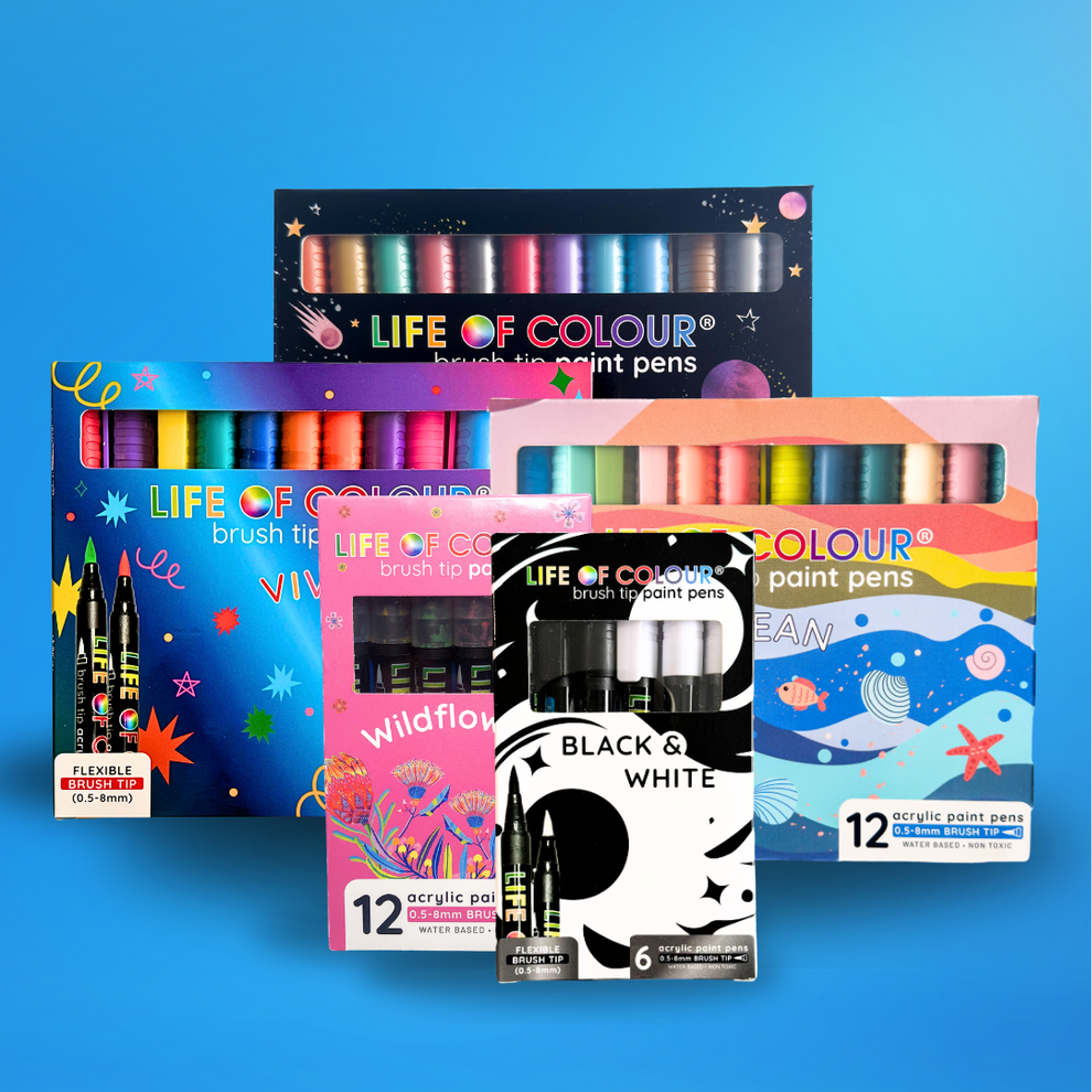 Brush Tip Acrylic Paint Pens Bundle – Life of Colour