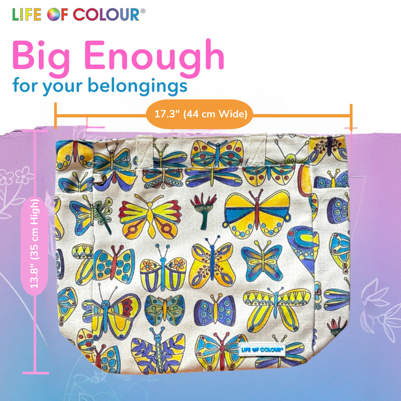 DIY Doodle Bag - Butterfly design – Life of Colour