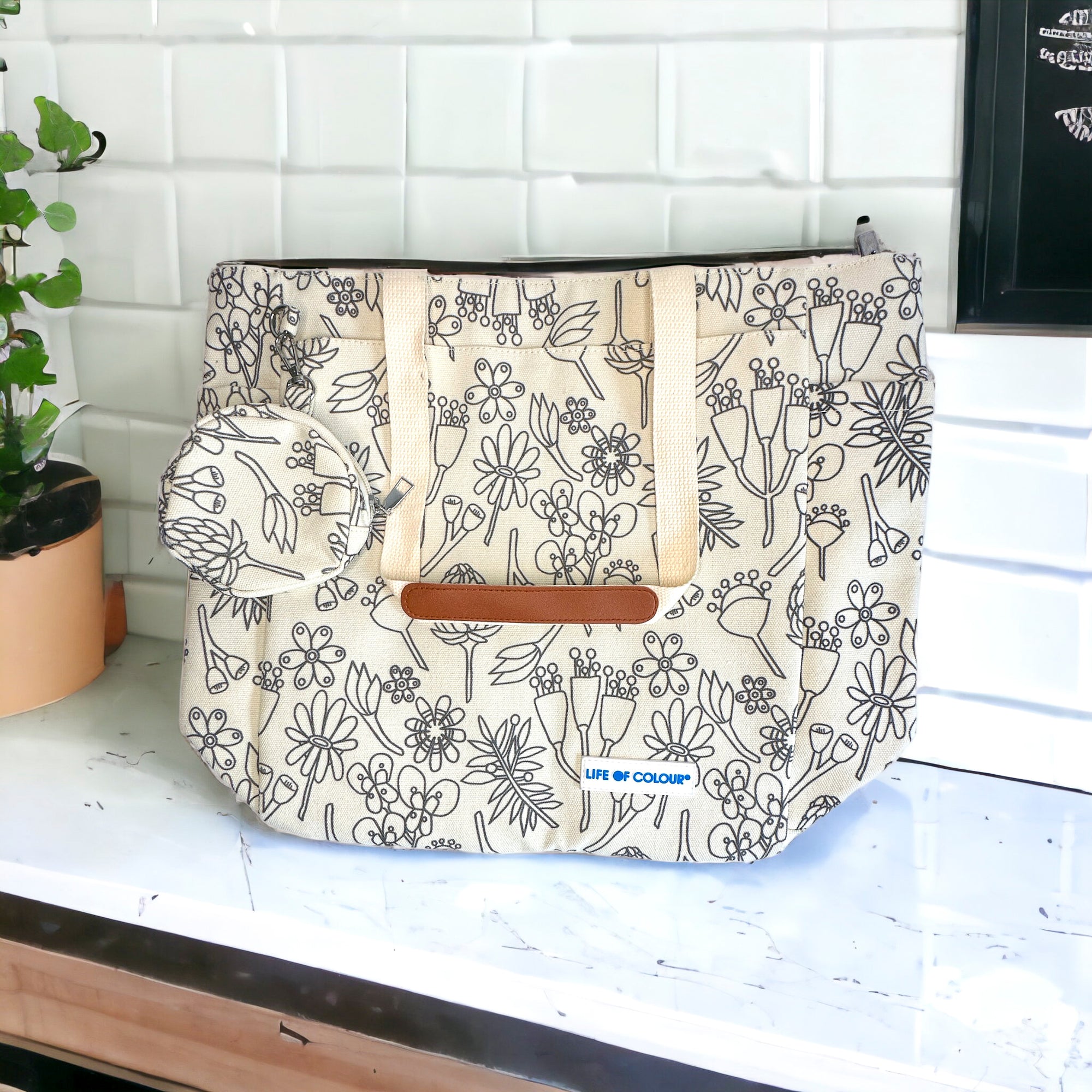 DIY Doodle Bag - Wildflower design - Life of Colour