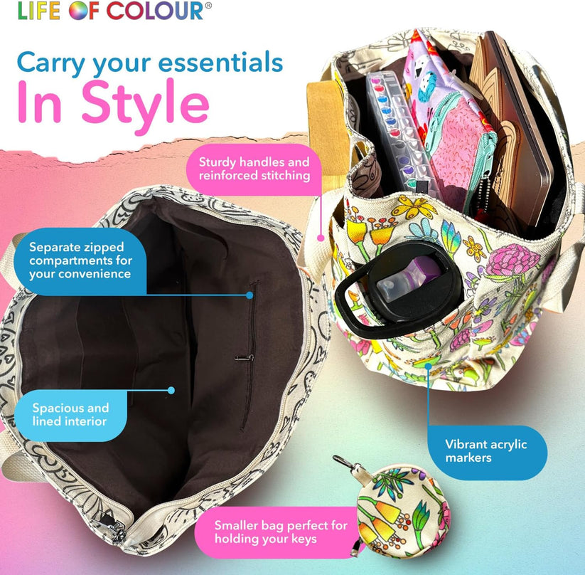DIY Doodle Bag - Wildflower design – Life of Colour
